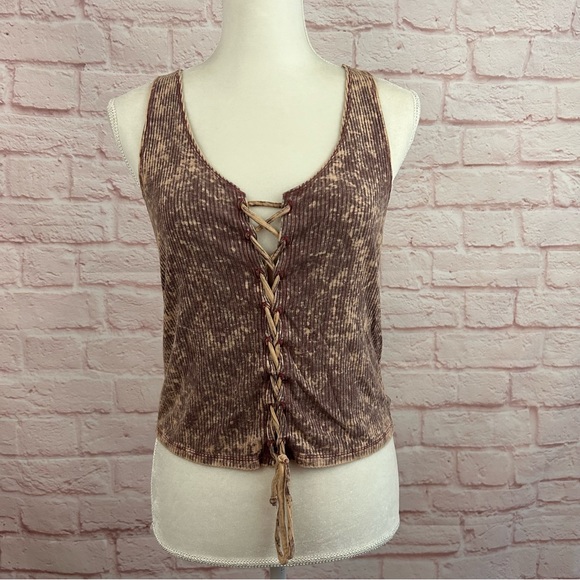 American Eagle Outfitters | Tops | American Eagle Soft Sexy Womens Pink Bleach Dyed Tank Open ...